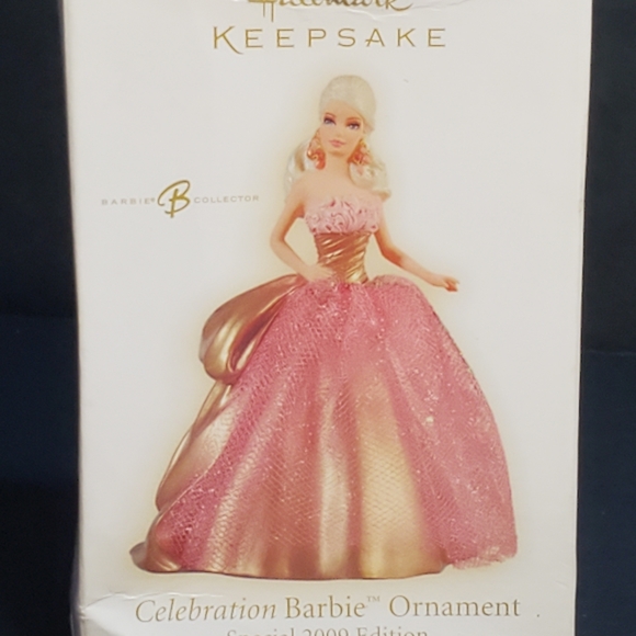 Hallmark | Holiday | Hallmark 209 Celebration Barbie Ornament Pink Gold ...